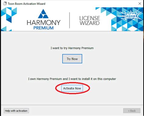 Toon Boom Activation Wizard Tomfasr