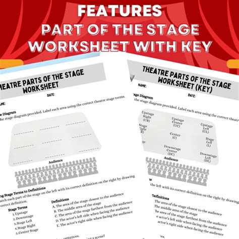 Theatre Stage Directions Parts Of The Stage Lesson Worksheet And