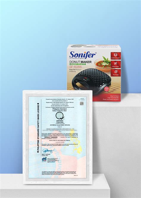 Sonifer Small Donut Maker 6 Holes 750w Double Sided Heating Mini Doughnut Maker Non Stick Easy