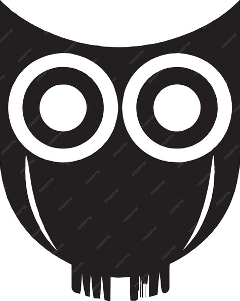 Premium Vector Elegant Owl Symbol With Symmetrical Shapes And