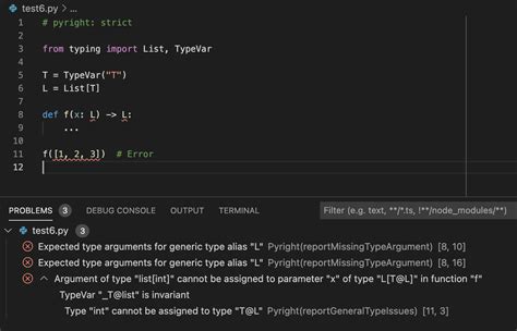Aliasing Generic Type Containing Typevar Doesnt Work · Issue 1339 · Microsoftpyright · Github