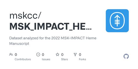 GitHub Mskcc MSK IMPACT HEME Dataset Analyzed For The MSK IMPACT Heme Manuscript