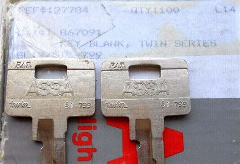 1 Assa Twin Series Uncut Key Blank Fits Assa Oem 51 799 Ebay
