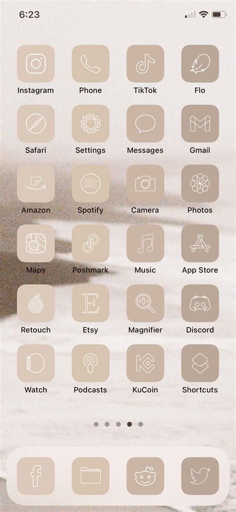 Nude Neutral App Icon Pack Ios Ios Warm Beige Etsy