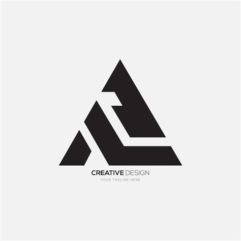 Diseño De Logotipo De Monograma Plano Elegante Alp De Letra Triangular