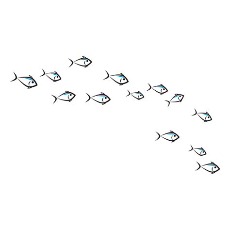 Set Of Abstract Fish Background Template Vector Illustration 14882555