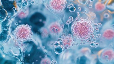 Exploring Microscopic Cell Structures In Detail Stock Image Image Of