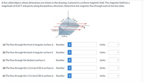 Solved A Five Sided Object Whose Dimensions Are Shown In