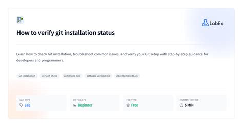 How To Verify Git Installation Status Labex