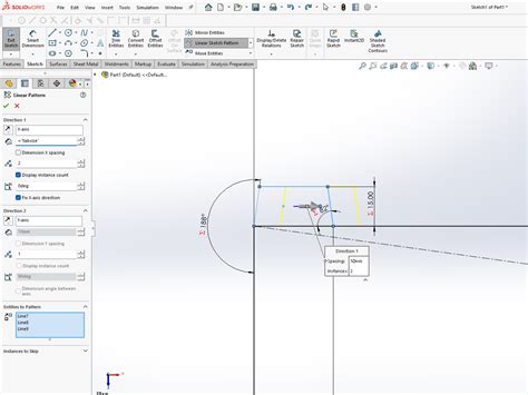 Wanting To Use A Equation To Set The Distance In A Linear Sketch