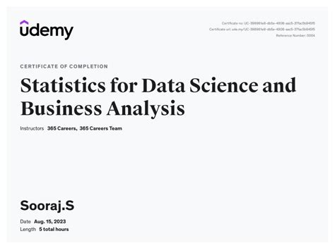 Sooraj Sreekumar On Linkedin Datascience Businessanalysis Statistics Udemy
