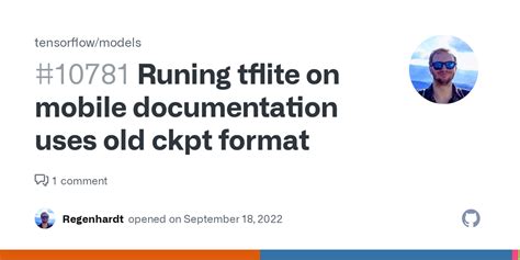 Runing Tflite On Mobile Documentation Uses Old Ckpt Format · Issue