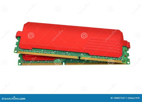 ram memory with heatsink stock image image of hardware 108857347