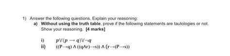 Solved 1 Answer The Following Questions Explain Your