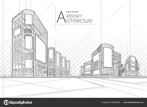 Architecture Building Construction Perspective Design Abstract Modern