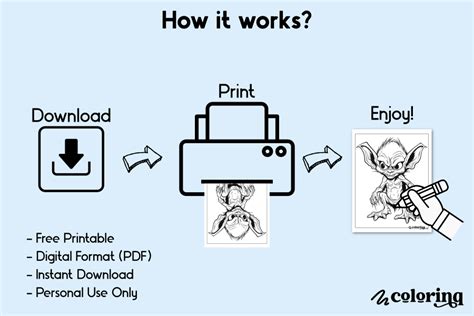 👹 Creepy Gremlin Free Coloring Page
