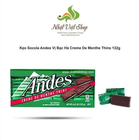 KẸo Socola Andes VỊ BẠc HÀ 132g Bobo Shop