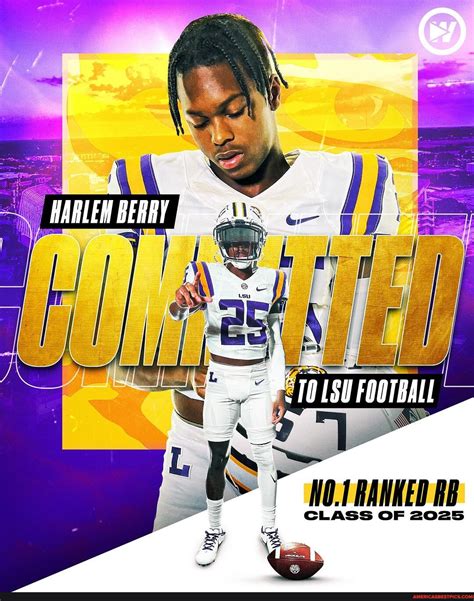 Harlem Berry Has Officially Committed To Lsu🔥 🔥 Lass Ranked Rb Class Of 2025 Americas Best