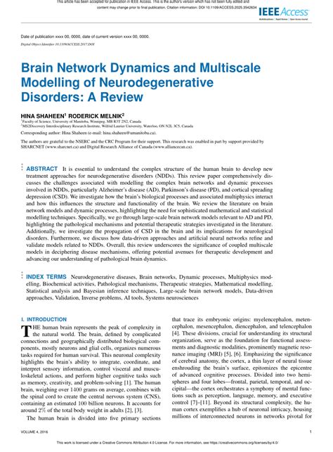 Pdf Brain Network Dynamics And Multiscale Modeling Of