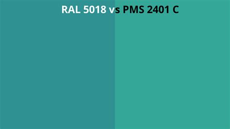 Ral 5018 Vs Pms 2401 C Ral Colour Chart Uk