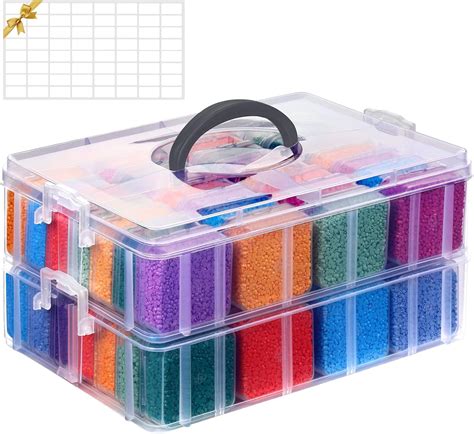 Douorgan Bead Organizer Box 56 Pcs Small Storage