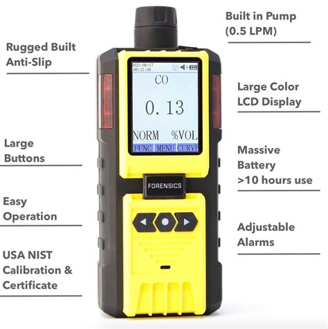 Exhaust Gas Analyzer Carbon Monoxide For Motorcycle Forklift Automotive Forensics Detectors