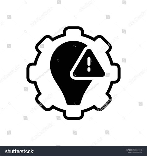 Vector Black Icon Exceptions Stock Vector Royalty Free 1930369340