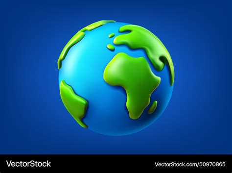 Earth 3d Royalty Free Vector Image Vectorstock