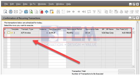 Add A Recurring Transaction Template SAP Business One Indonesia Tips