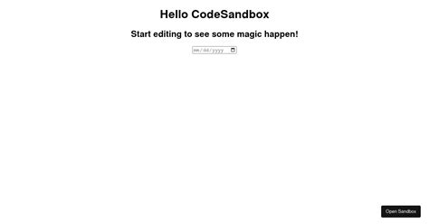 Input Type Date Disable Keyboard Codesandbox