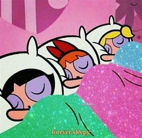 Sleep Zzzz Powerpuff Kızları Çıkartma Sticker Tasarımı
