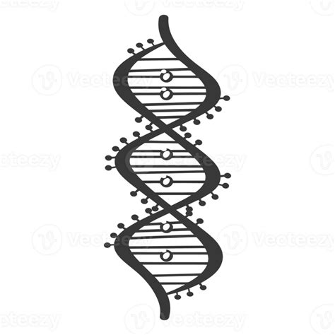 Ai Generated Silhouette Gene Dna Mutation Symbol Black Color Only 40719968 Png