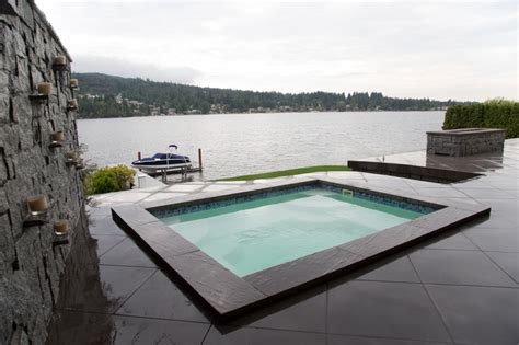 Fiberglass Inground Hot Tub Contemporary Pool Seattle By Taylor