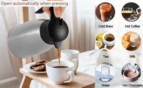 Thermal Coffee Carafe 70 Oz 2l Insulated Stainless Steel