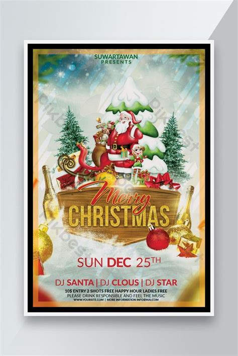 Christmas Festival Poster Template Psd Free Download Pikbest