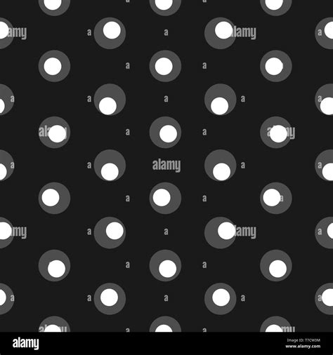 Polka Dot Abstract Seamless Pattern On A Dark Background Vector Illustration Stock Vector Image