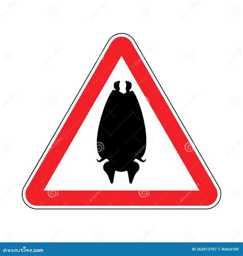 Attention Bat Caution Flittermouse Stock Vector Illustration Of