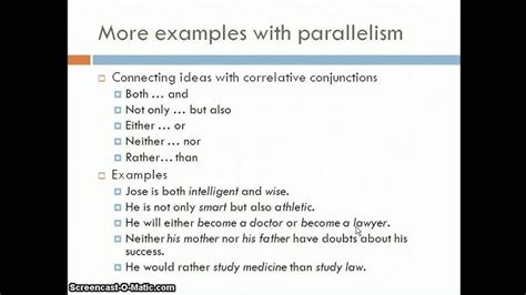 Parallelism Examples