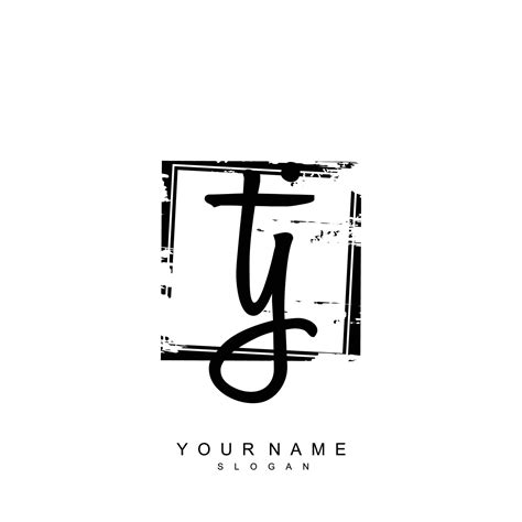 Initial Tj Monogram With Grunge Template Design 22077176 Vector Art At