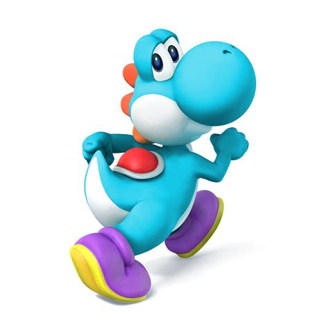 Fileyoshi Ssb4 Artwork Light Blue Super Mario Wiki The Mario