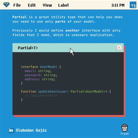 Smit Vora On Linkedin Partial Typescript