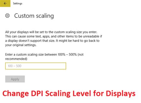Change DPI Scaling Level For Displays In Windows TechCult