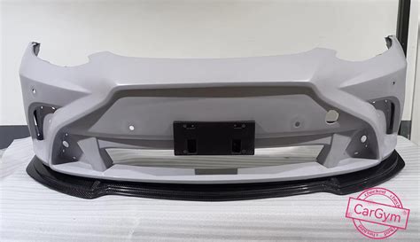 Wald Spacex Led Front Bumper W Carbon Fiber Front Lip For Tesla Model Cargym