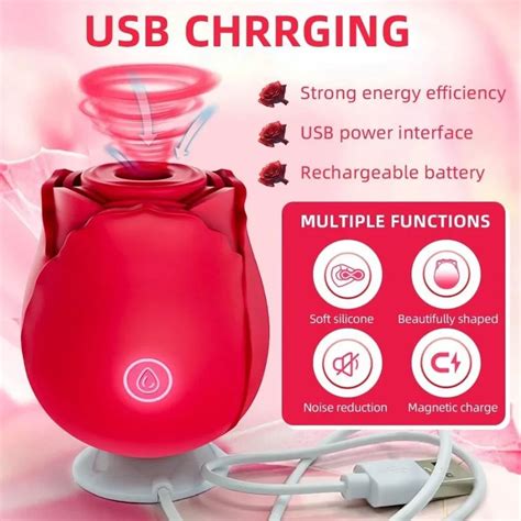 Lust Rose Vaginal Sucking Vibrator Nipple Sucker Oral Clitoris Stimulation G Spot Adult Sex Toys