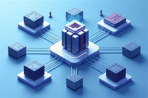Secure Network Infrastructure With Firewall Technology Stock