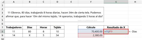 Regla De Tres Compuesta En Excel Ninja Del Excel