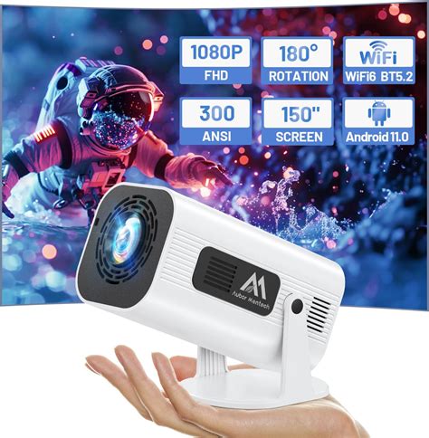 Mini Projector With Wifi And Bluetooth 180° Rotatable Portable Projector 150