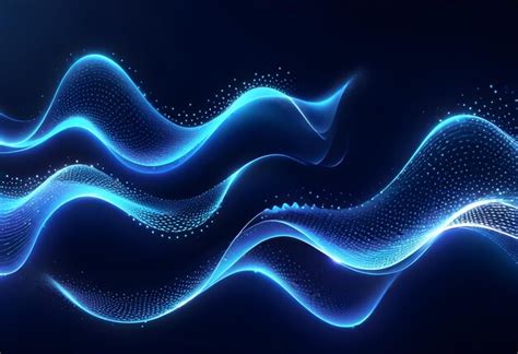 Premium Photo Abstract Waving Particle Technology Background Design