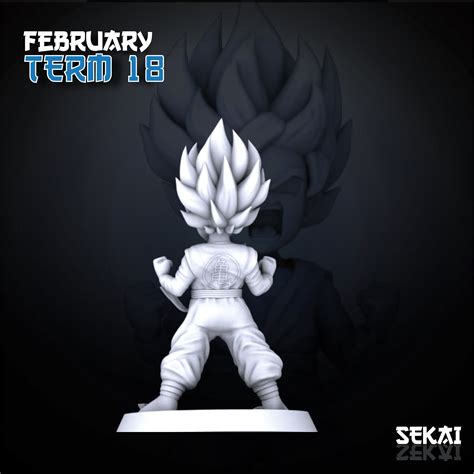 Super Saiyan Goten 3d Printed Collector Model Etsy