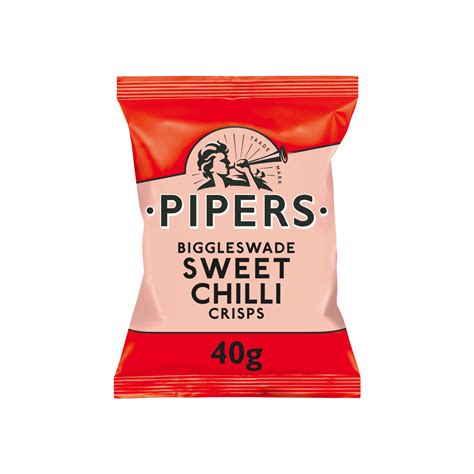 Pipers Sweet Chilli Crisps 40g 24carton Tasty Snack Asia